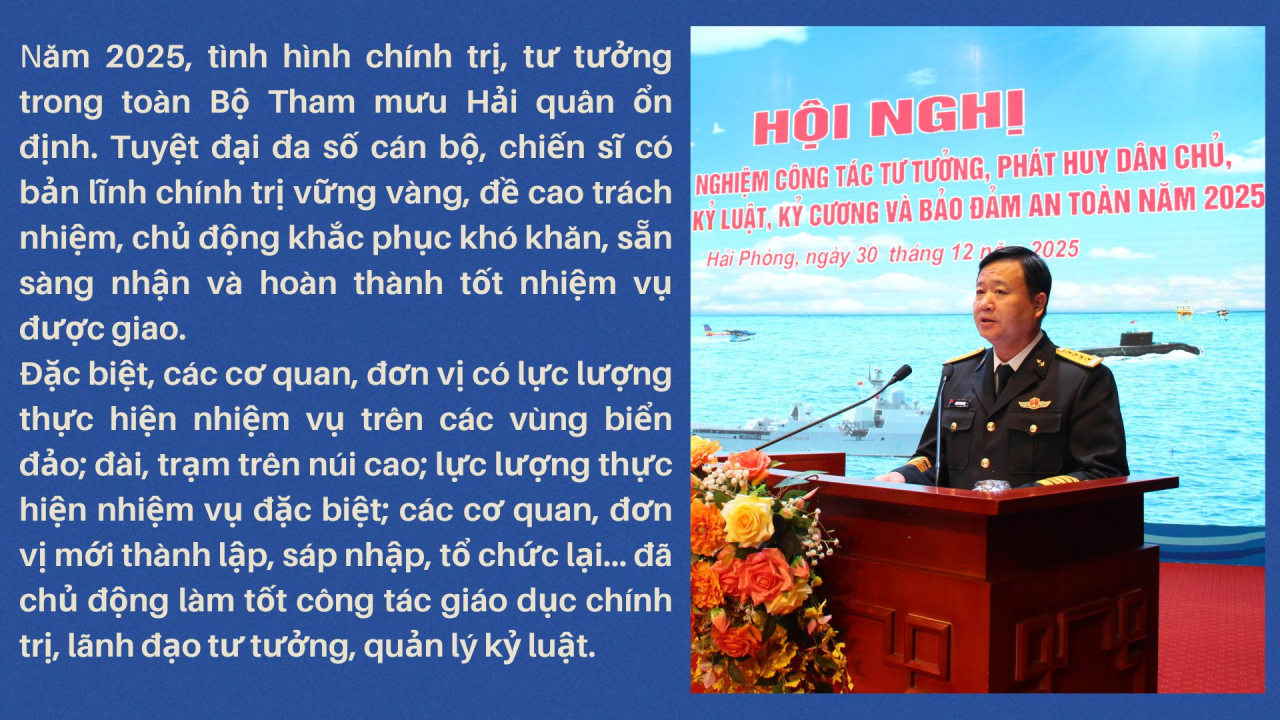 Bộ Tham mưu Hải quân thực hiện hiệu quả công tác tư tưởng, giữ vững kỷ ...